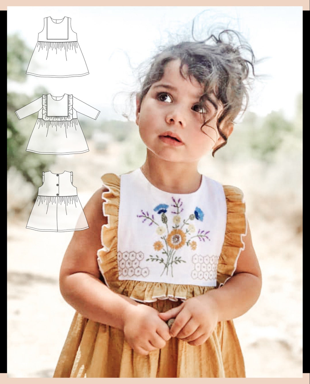 Paper Sewing Pattern, Isabelle, Sewing Pattern, Kids, Printed Pattern ...