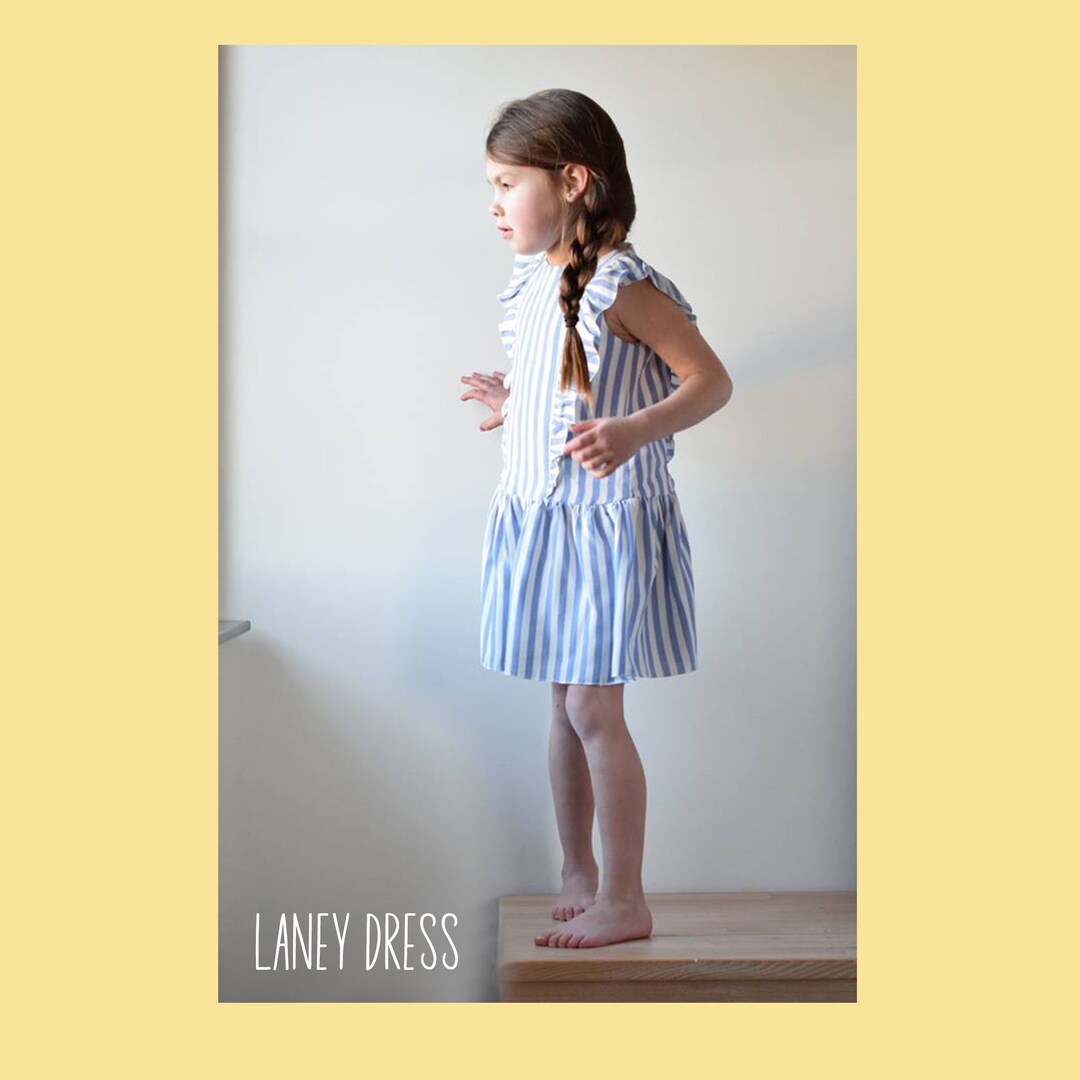 Paper Sewing Pattern, Laney Dress, Sewing Pattern, Kids, Printed ...