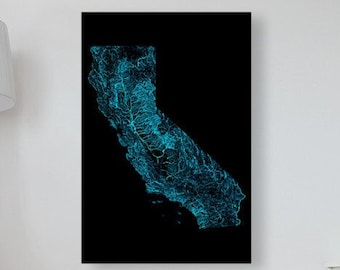 Rivers of California Poster - Etsy