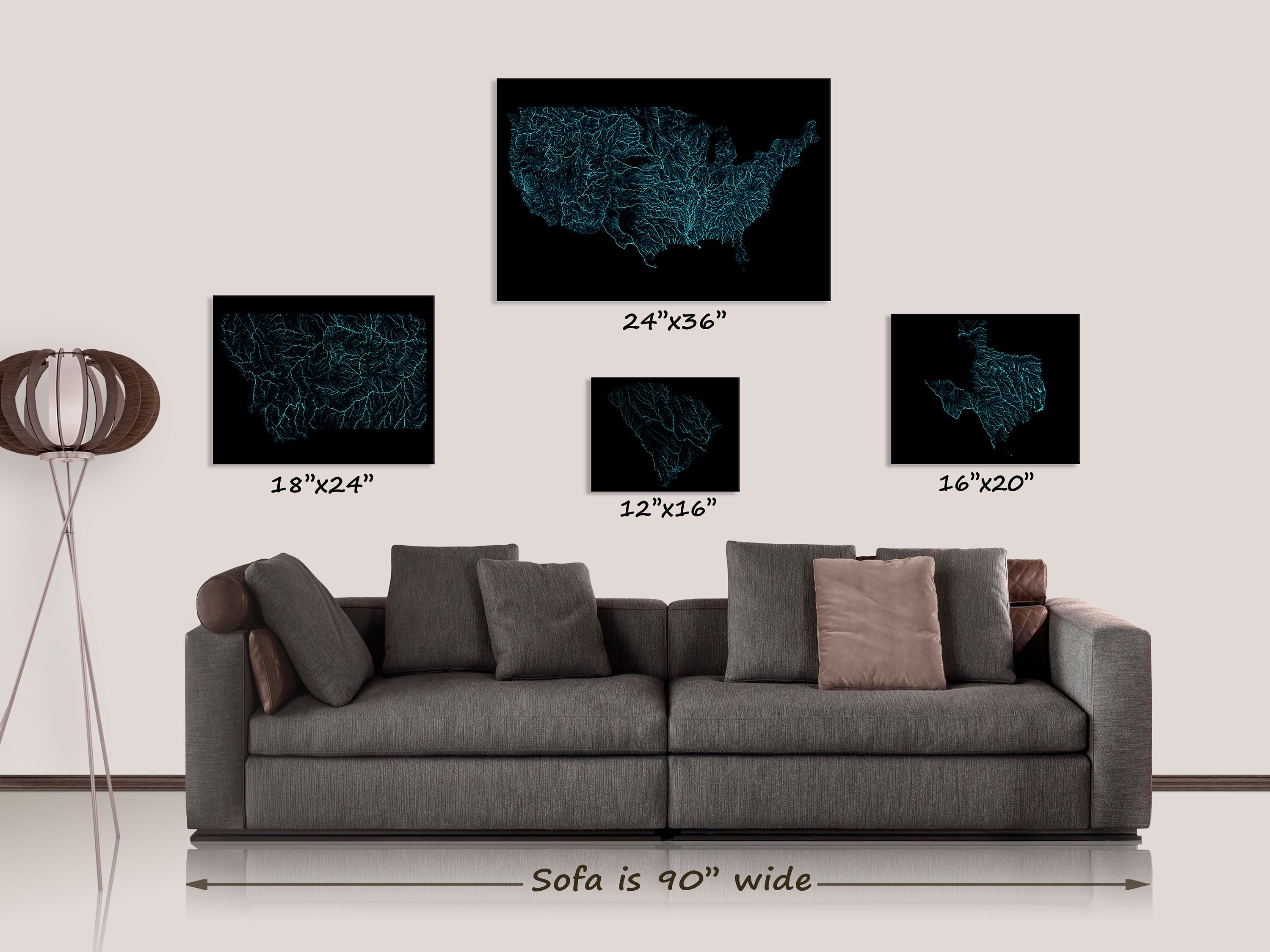 PNW Rivers Poster - Etsy