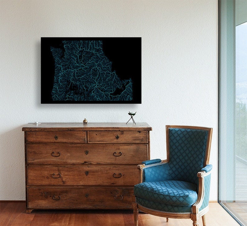 PNW Rivers Poster - Etsy