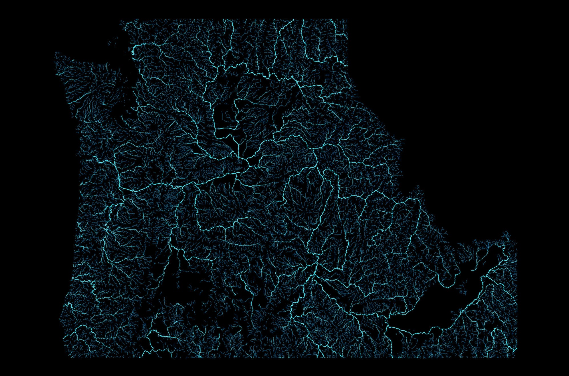 PNW Rivers Poster - Etsy