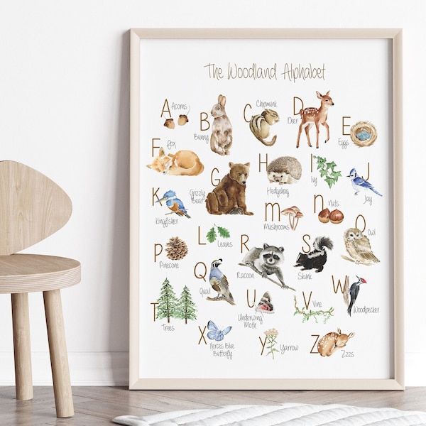 Woodland Alphabet - Etsy