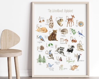 Vintage Style Alphabet Poster Ready to Hang - Etsy