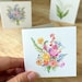 Mini Floral Note Card Set, Floral Watercolor Note Cards, Floral Thank ...