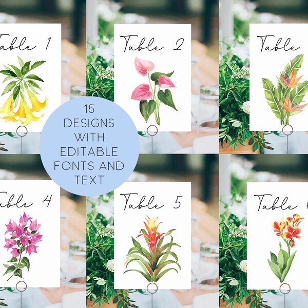 Beach Table Numbers - Etsy