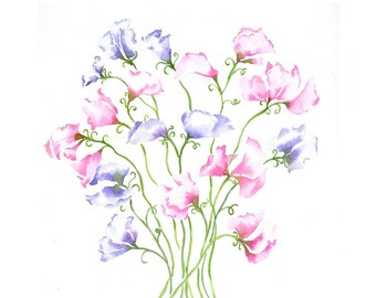 April Flower Art | Etsy