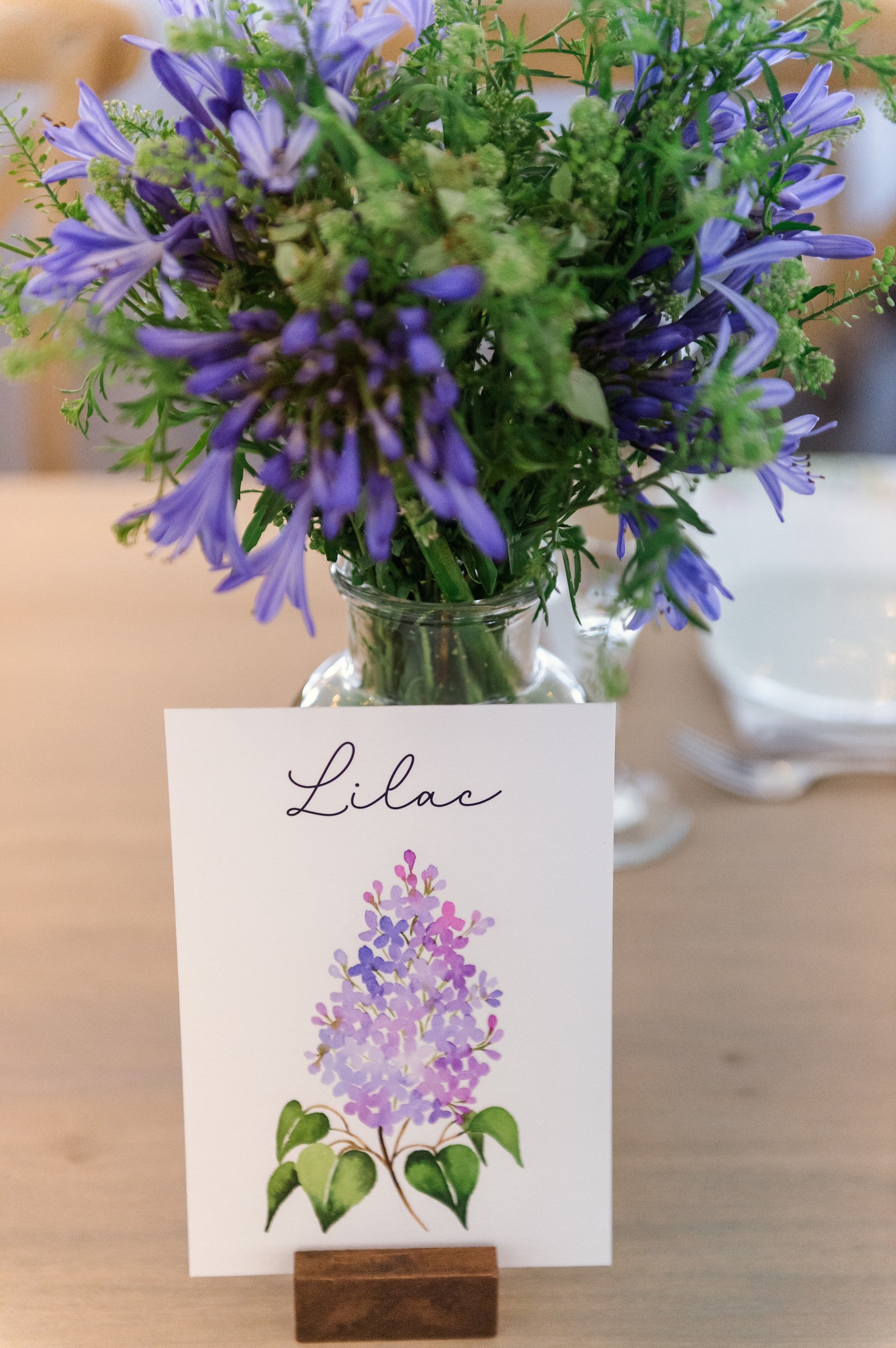 Floral Wedding Table Numbers Watercolor Flower Table Cards | Etsy