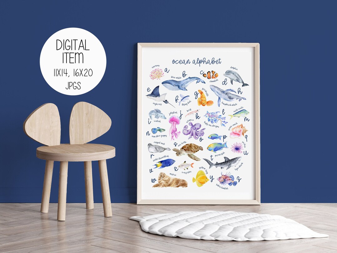 Ocean Alphabet Download, Ocean Animal Alphabet, Sea Animals Alphabet ...