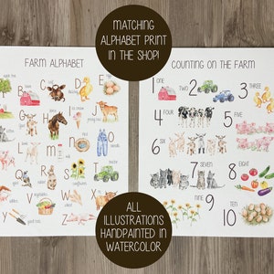 Farm Counting Print, Farm Numbers Print, Farm Nursery Decor, Farm Kids ...