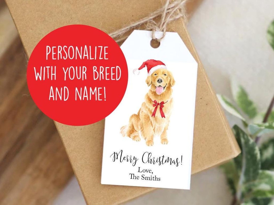 Dog Gift Tag, Personalized Christmas Gift Tags, Dog Christmas Tags, Dog ...