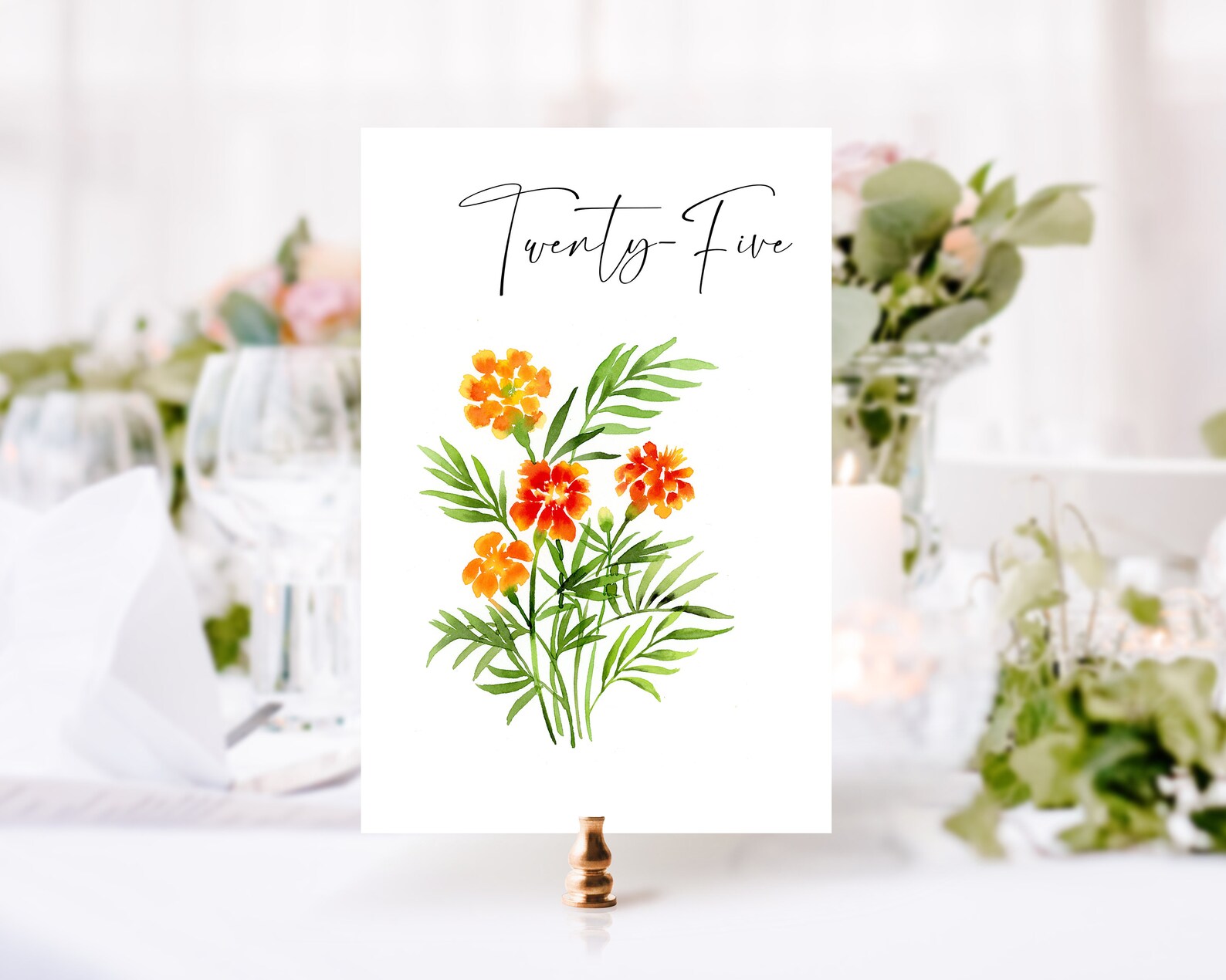 Floral Table Numbers Flower Table Numbers Wildflower Table | Etsy