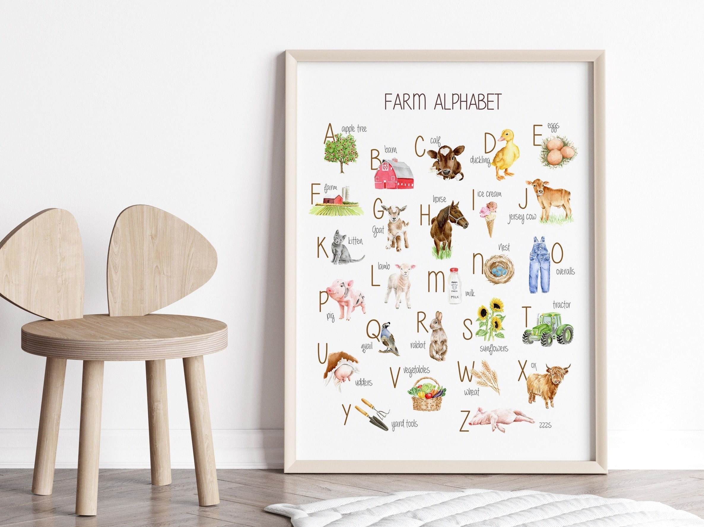 Etsy Alphabet Wall Poster Art