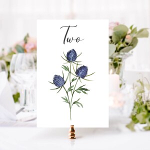 Wildflower Table Numbers, Floral Table Numbers, Watercolor Flower Table ...