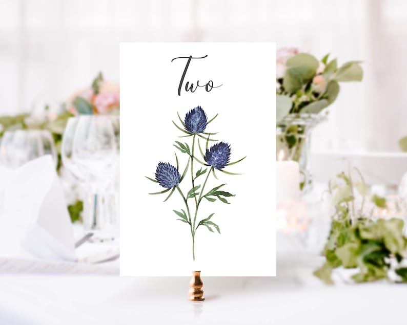 Wildflower Table Numbers Floral Table Numbers Flower Table - Etsy