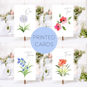 Floral Table Numbers, Flower Table Numbers, Wildflower Table Numbers ...