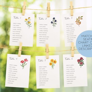 Printable Wildflower Table Numbers, Fall Wedding Table Numbers ...