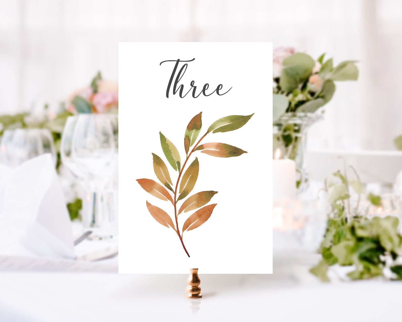 Watercolor Flower Table Numbers Wildflower Table Numbers - Etsy