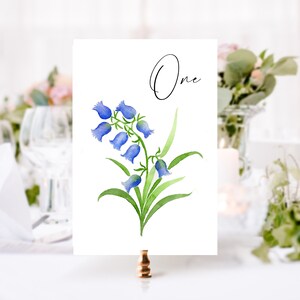 Floral Table Numbers Flower Table Numbers Wildflower Table | Etsy