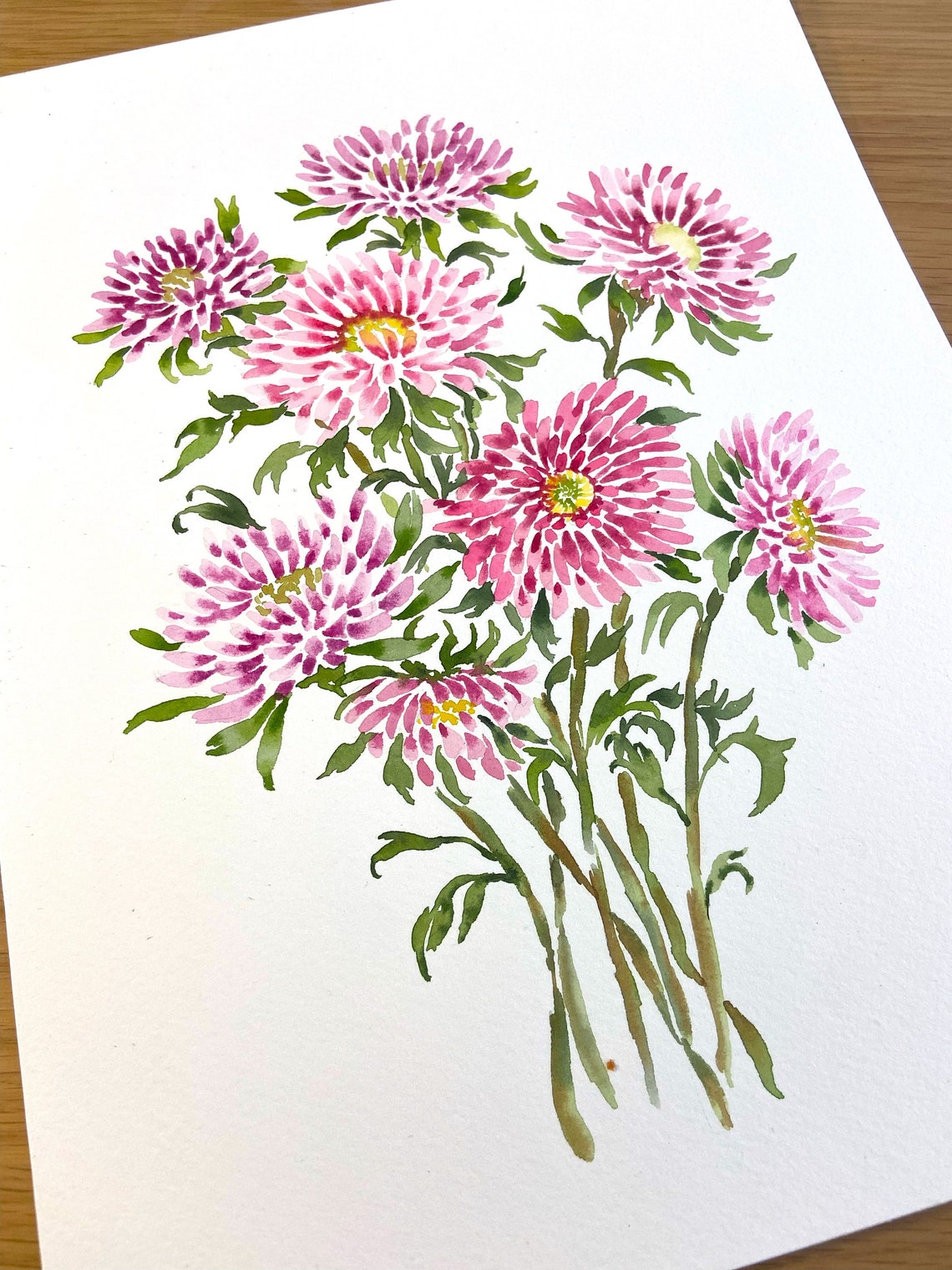 November Birth Flower Print Chrysanthemum Print Custom Birth - Etsy