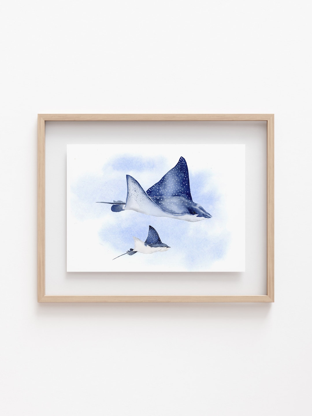 Ocean Nursery Decor, Watercolor Sting Ray Print, Cute Ocean Nursery Art ...