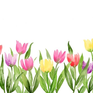Tulip Wedding Menu, Floral Menu Template, Bright Floral Menu ...
