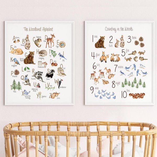 Woodland Alphabet - Etsy