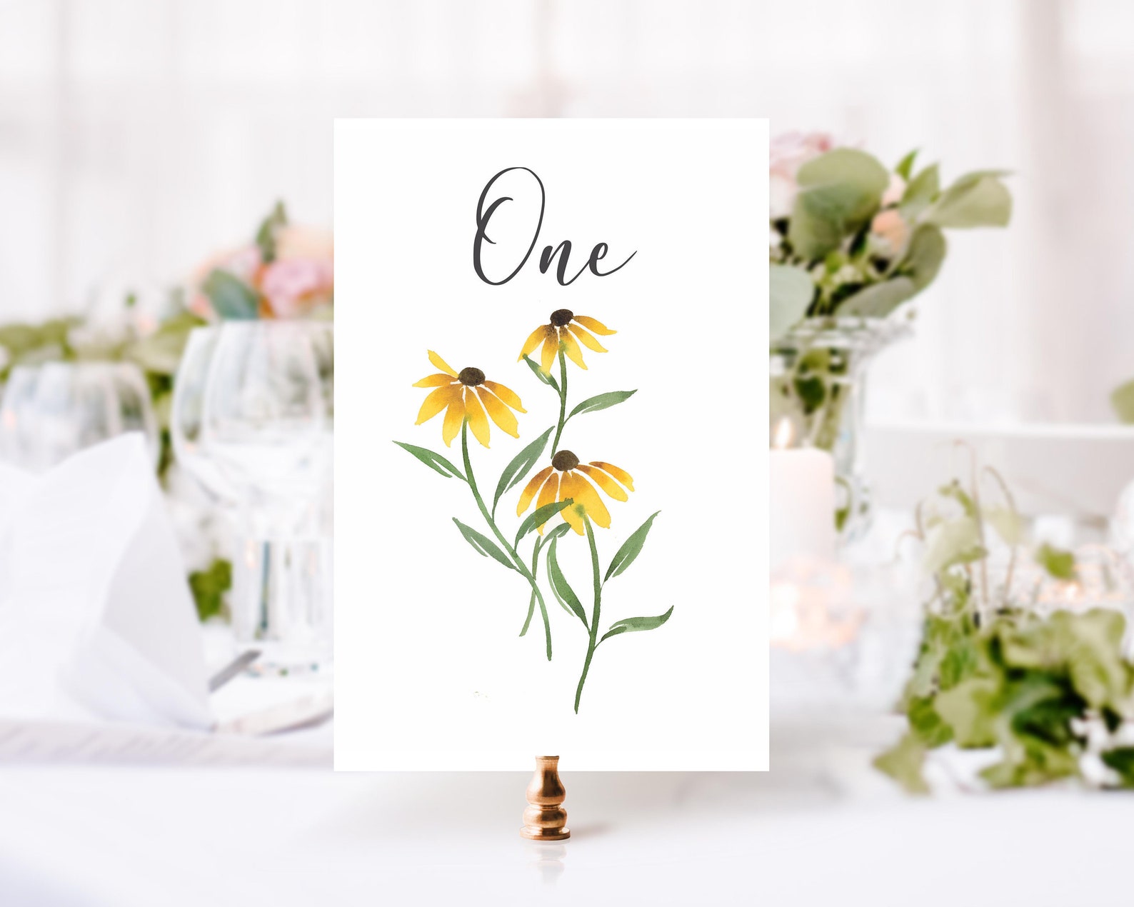 Wildflower Table Numbers Floral Table Numbers Flower Table - Etsy
