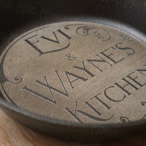 Custom Engraved Cast Iron Pan 9 Inch - Etsy