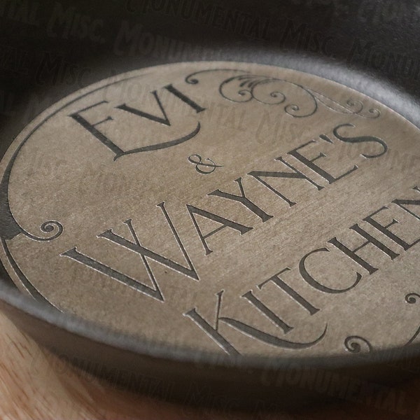 Engraved Cast Iron Skillet - Etsy