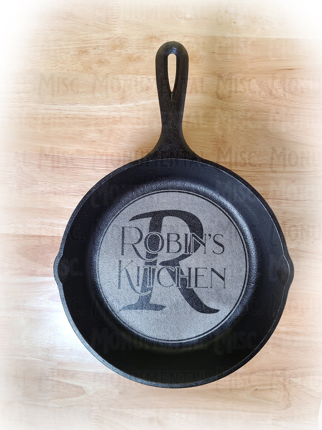 Custom Monogram Cast Iron Pan 8 Inch - Etsy