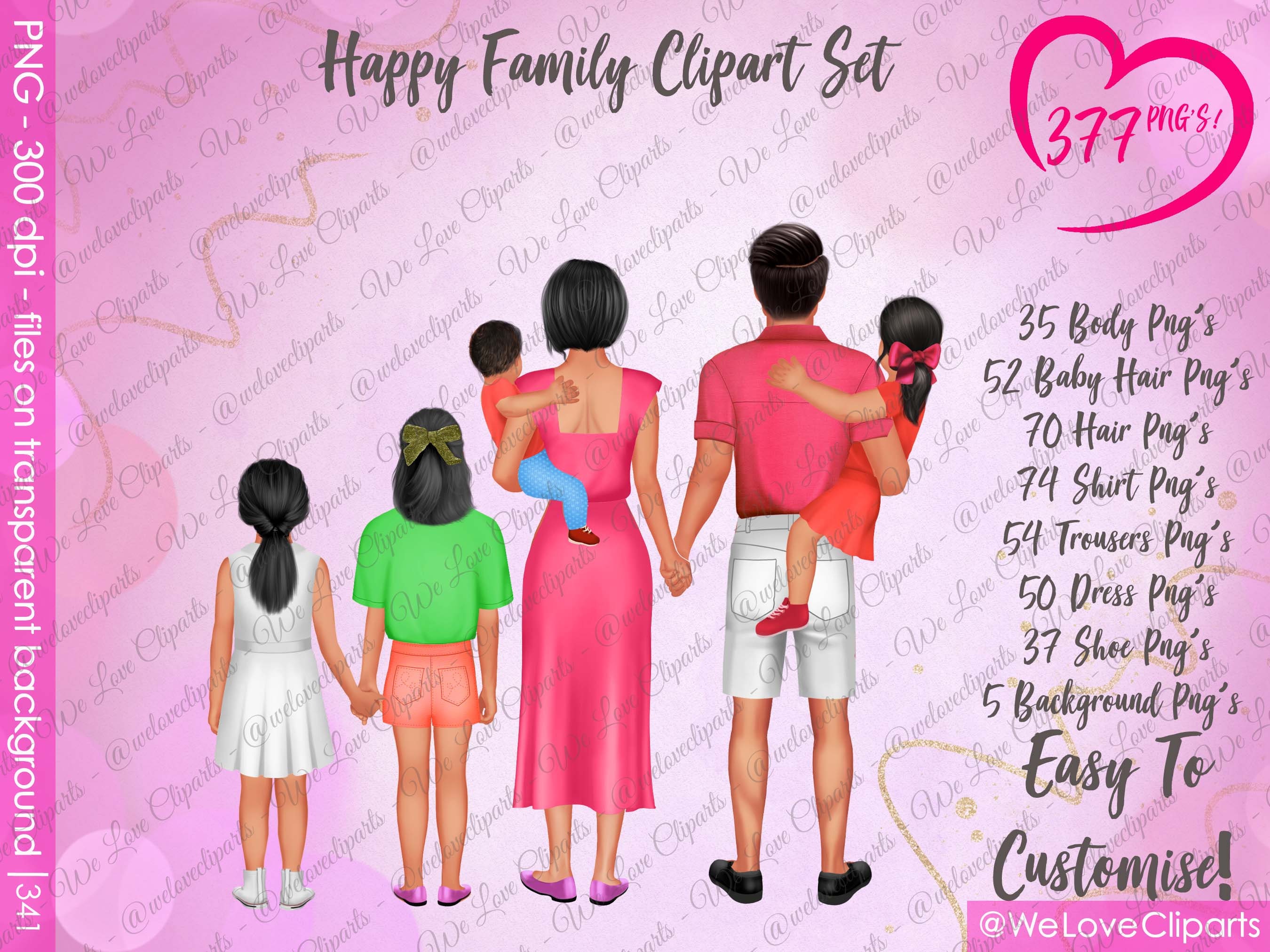 Happy Family Clipart, Bundle, Cocktails Clipart, Sisters SVG, Print on ...