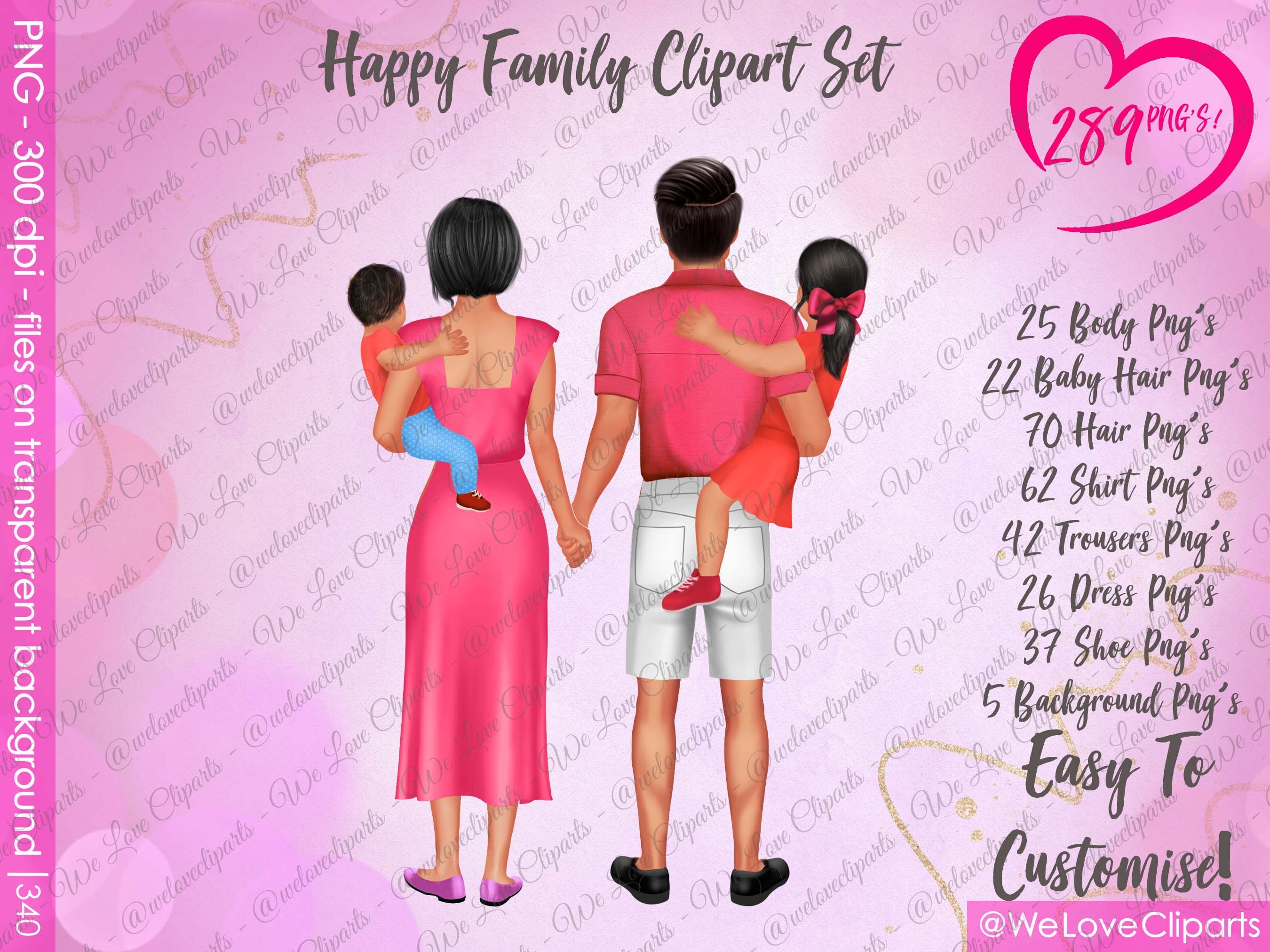 Happy Family Clipart, Bundle, Cocktails Clipart, Sisters SVG, Print on ...