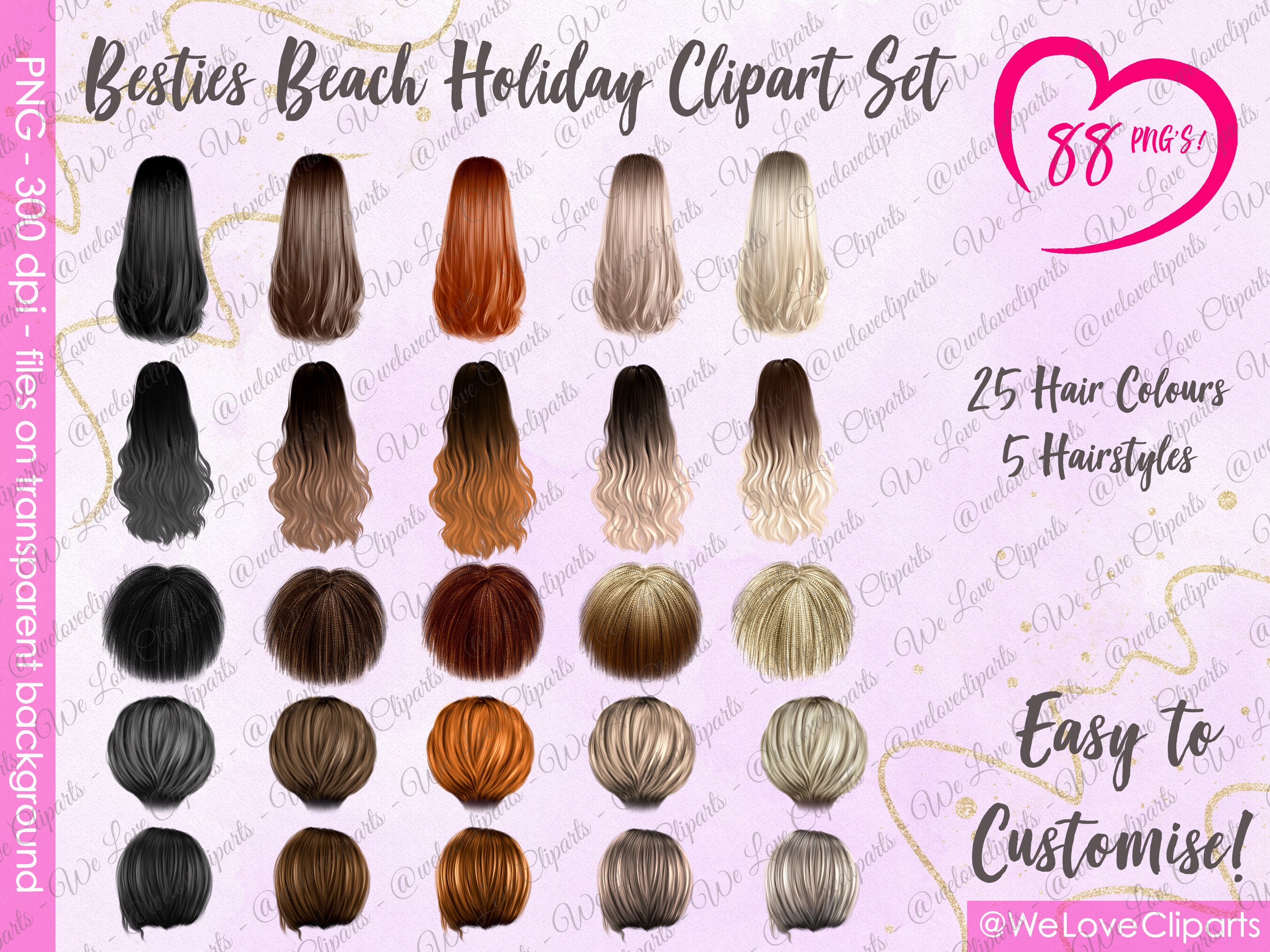 Best Friends Clipart,beach Girl Clipart,african American, Natural Hair ...