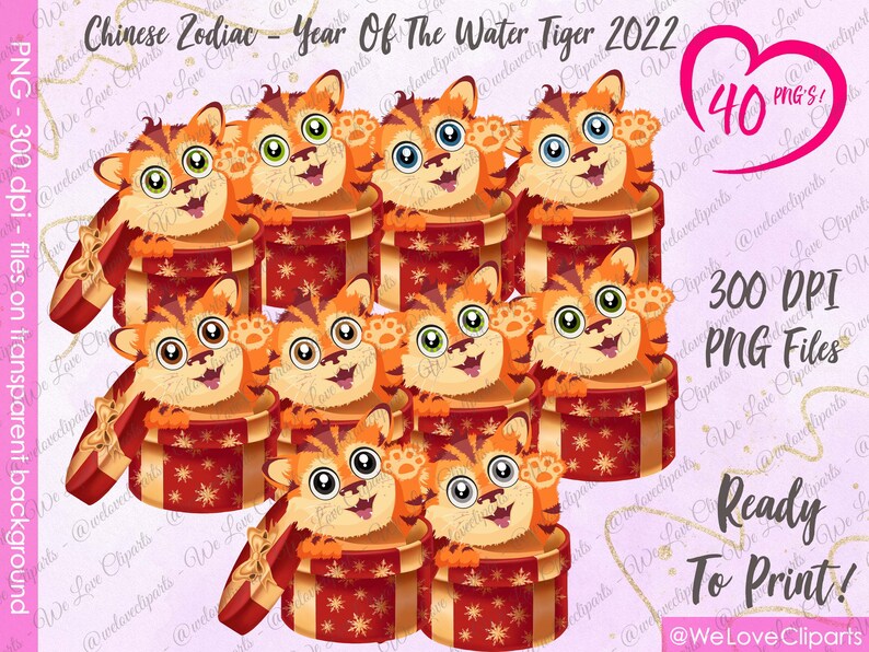 Year of the Tiger 2022: Tiger SVG Chinese Zodiac SVG Cute - Etsy