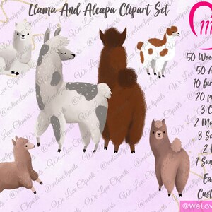 Llama Clipart and Alpaca Clipart for Commercial Use - Etsy Canada