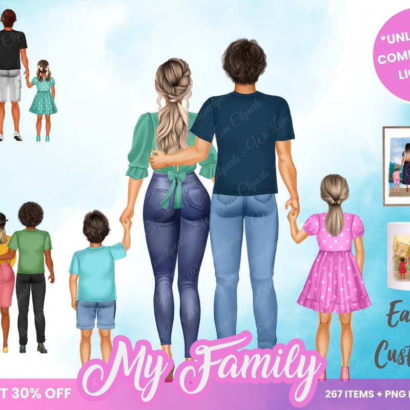 Family Clipart Bundle - Etsy