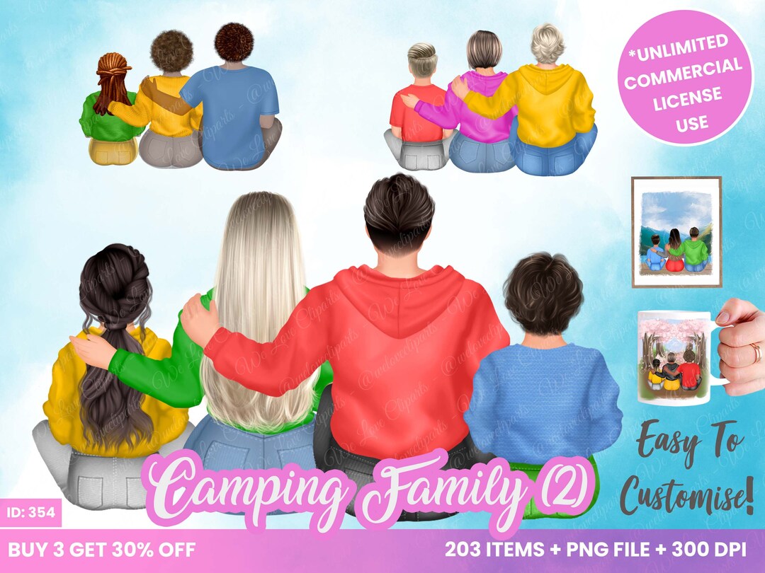 Sitting Family Clipart Set 2 , Bundle, Best Friends SVG, Print on ...