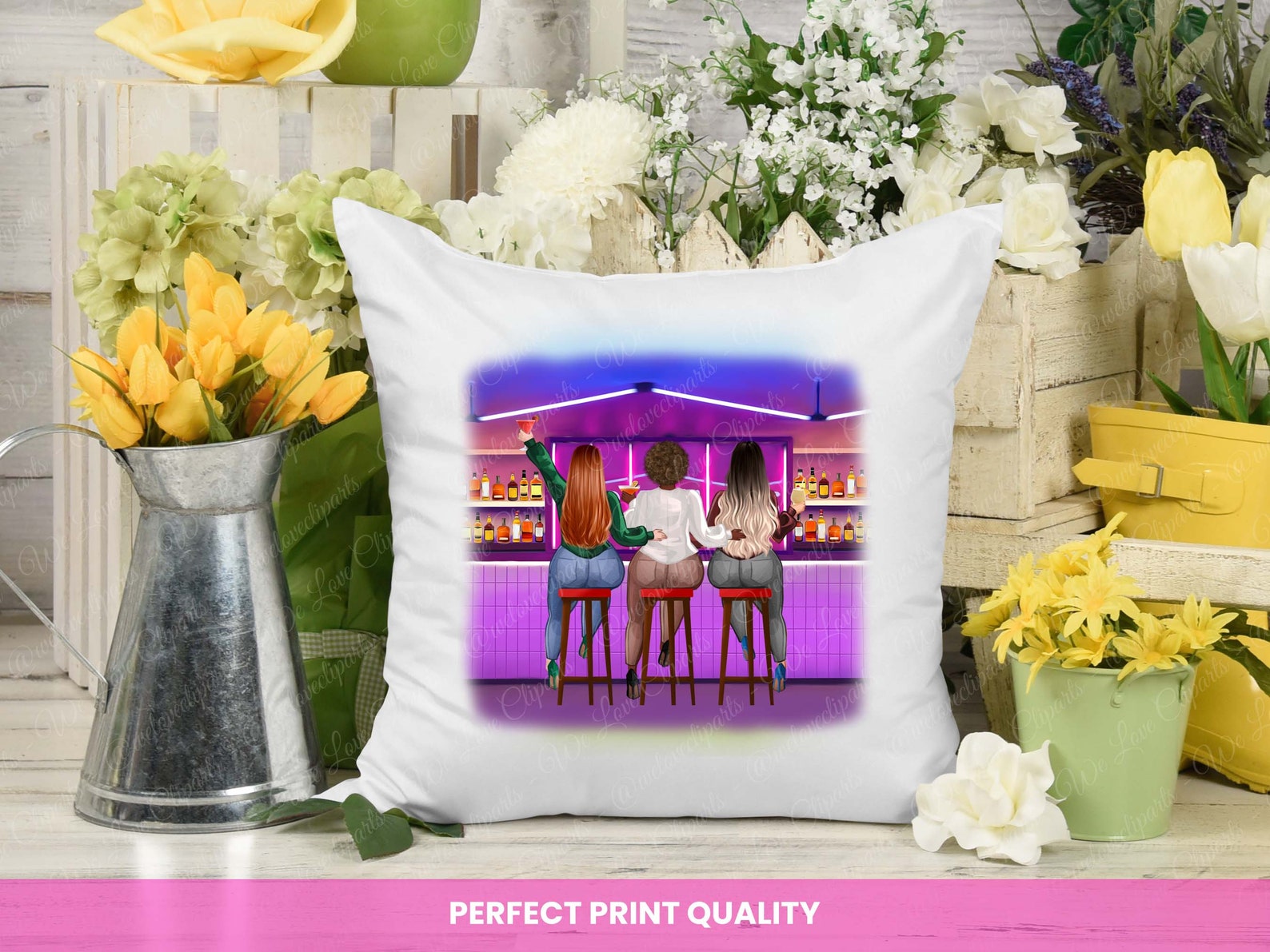 Best Friend Clipart Plus Size Girls Bundle Bar Scene | Etsy