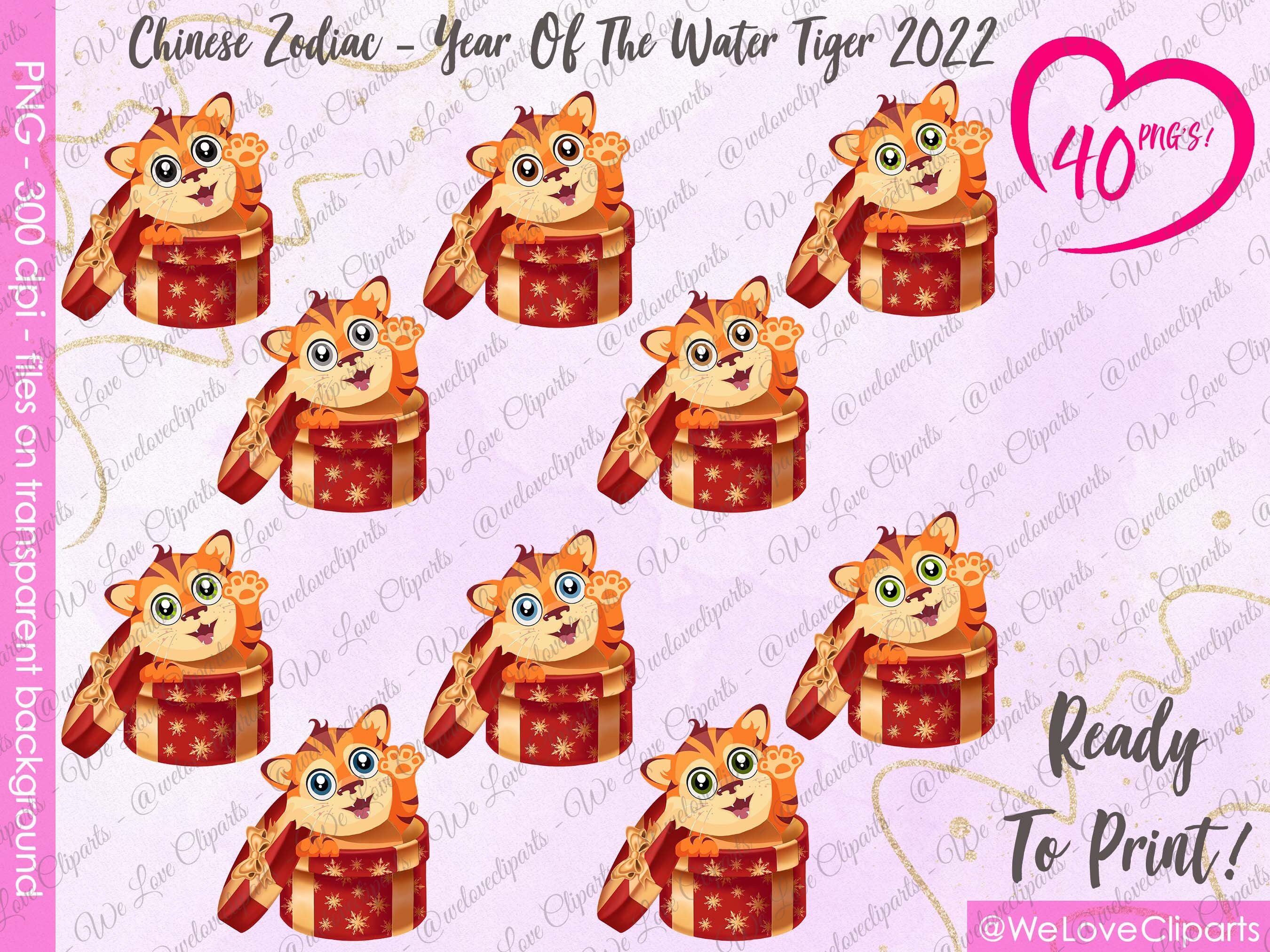 Year of the Tiger 2022: Tiger SVG Chinese Zodiac SVG Cute - Etsy