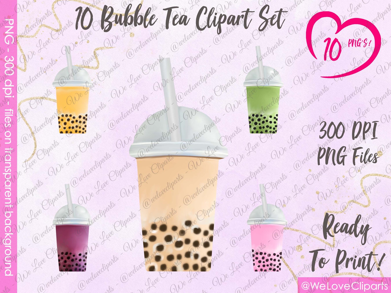 Drinks Clipart: Bubble Tea Add-on for Best Friends - Etsy Canada