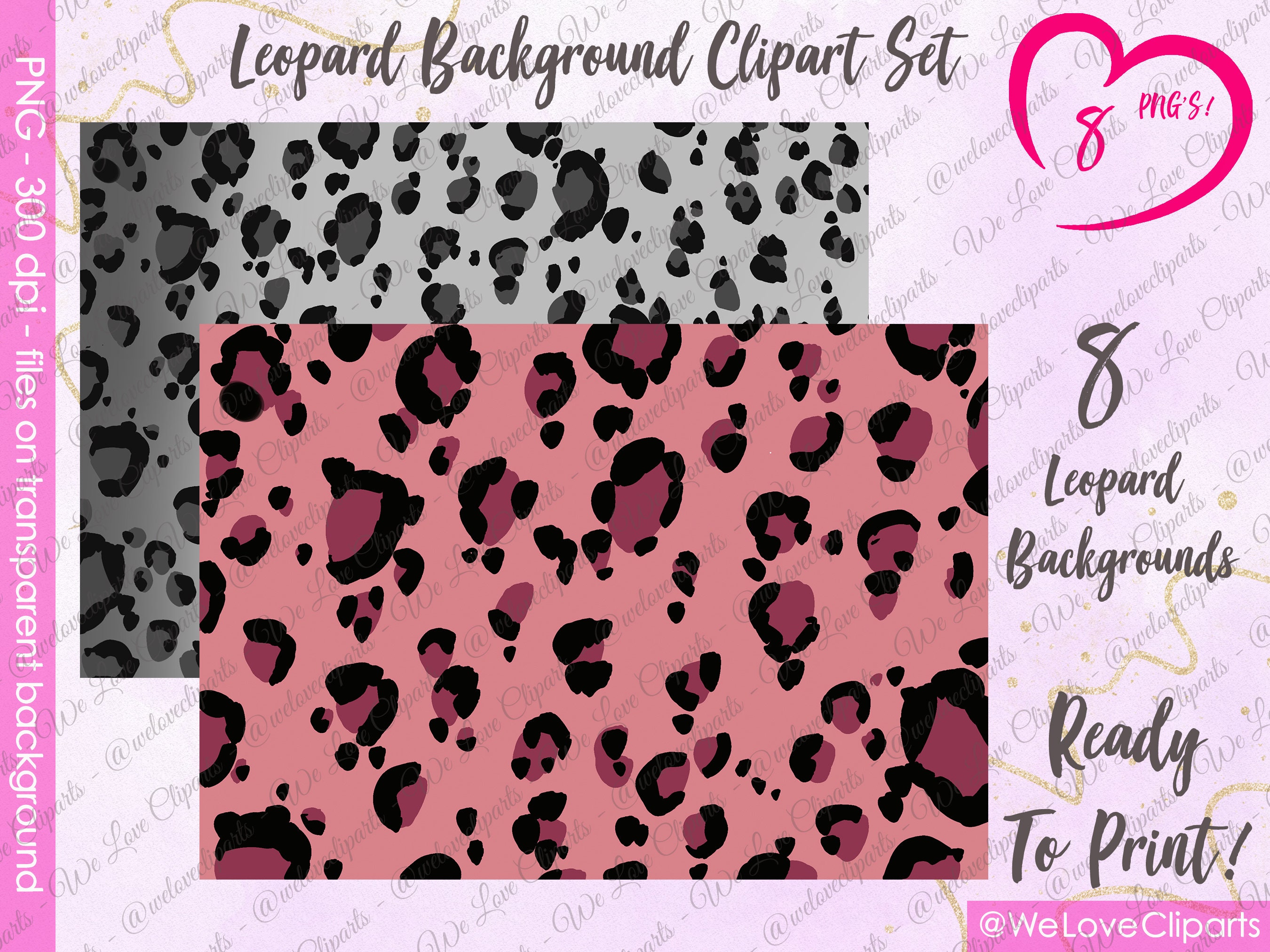Leopard Print Digital Paper Background for Invitations - Etsy