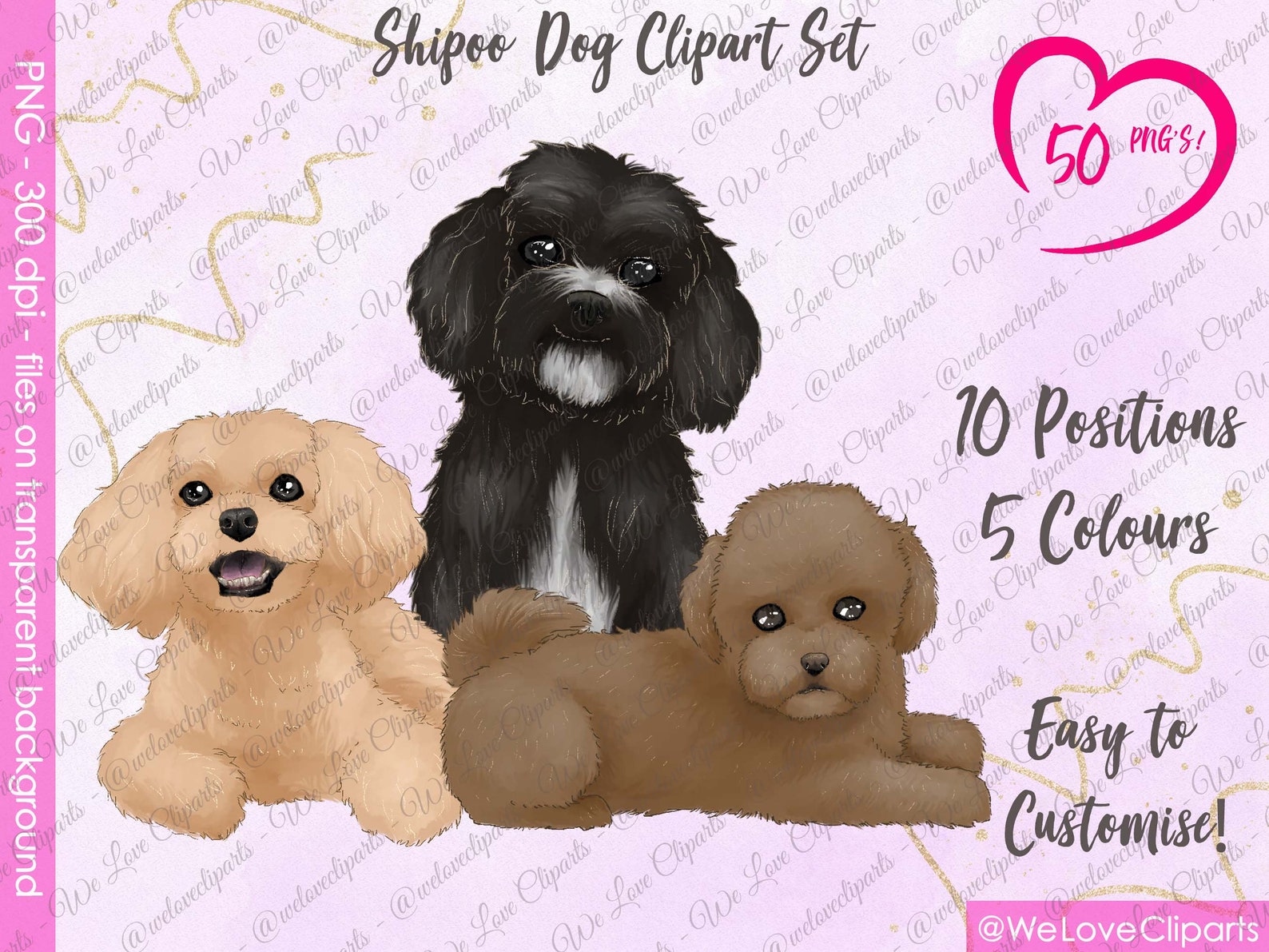 Dog Clipart: watercolor Dogs Dog Breeds Clipart, Dog Graphics, Dog ...