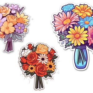 Flower Bouquet SVG & PNG Bundle, Flower Vase Svg, Wildflowers Svg ...