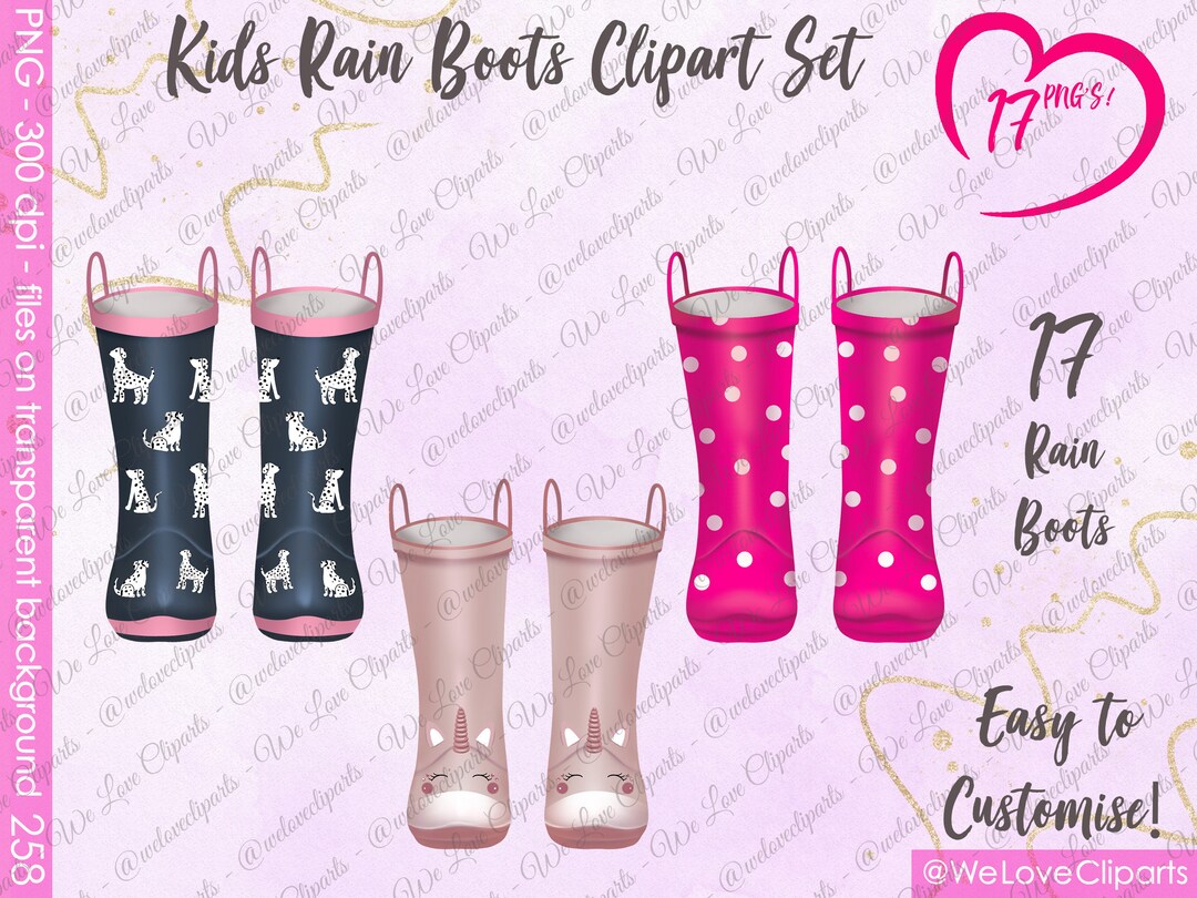 Kids Boots SVG: Children Wellies Shoes SVG for Best Friends (WLC258) - Etsy