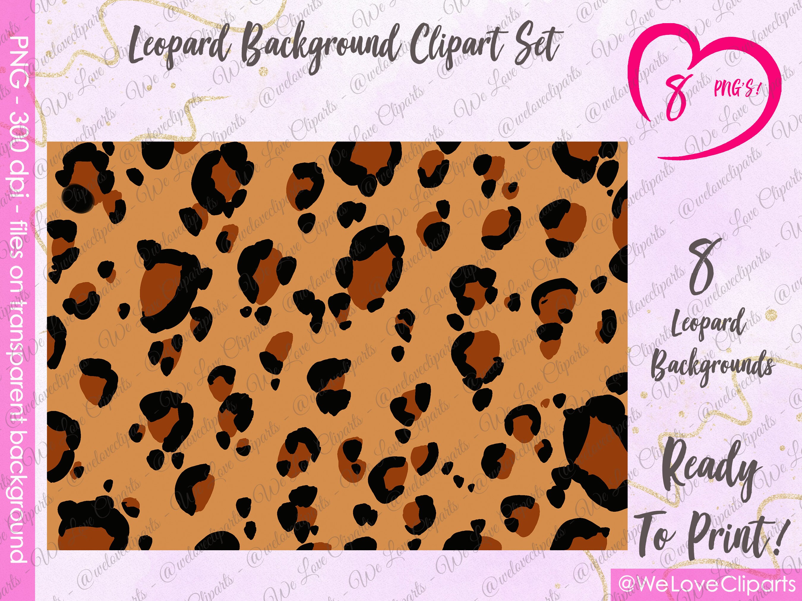 Leopard Print Digital Paper Background for Invitations - Etsy