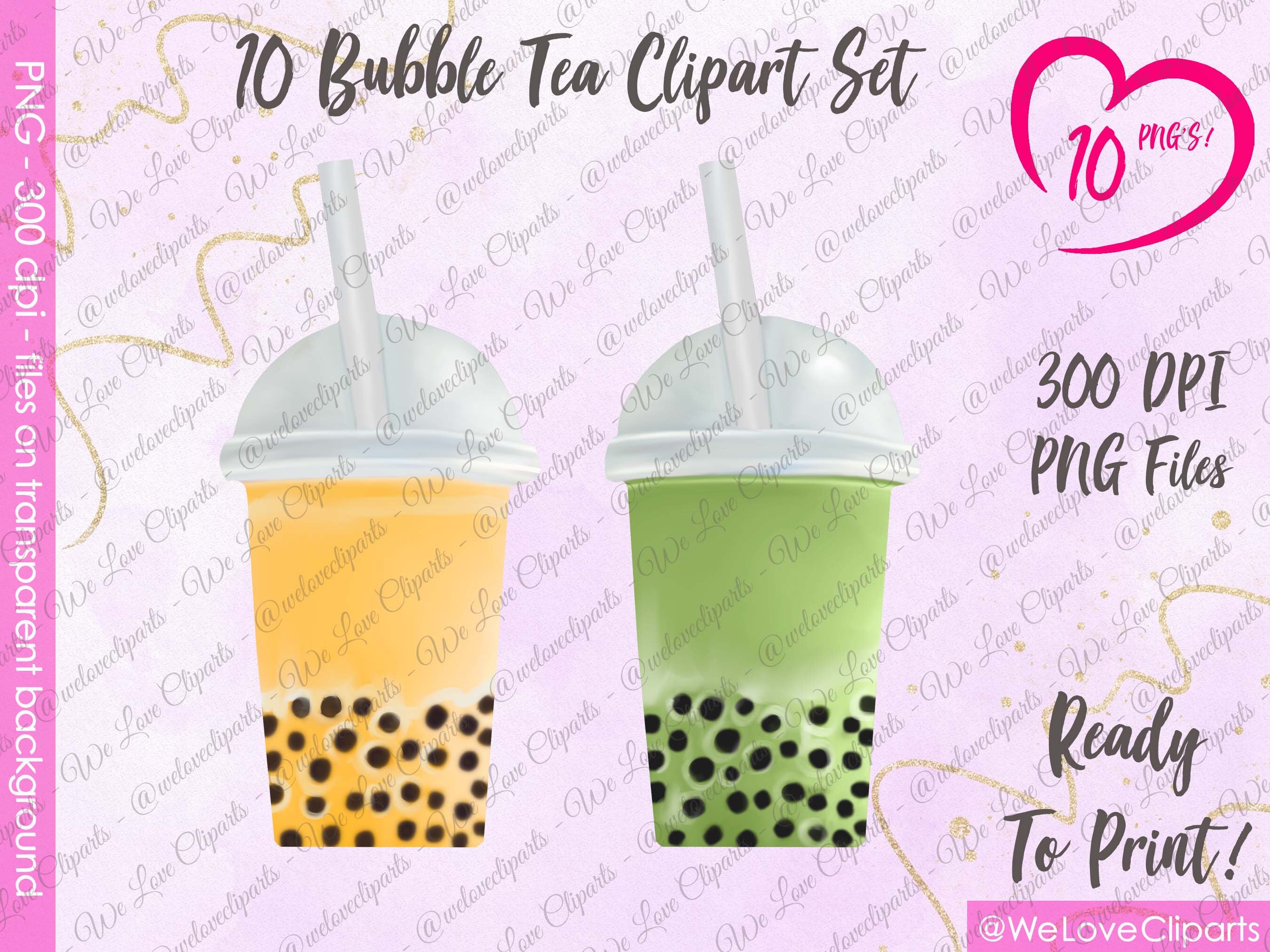 Drinks Clipart: Bubble Tea Add-on for Best Friends - Etsy Canada