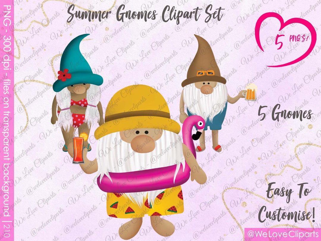 Spring Gnome Clipart | Easter Gnome | (WLC210) - Etsy