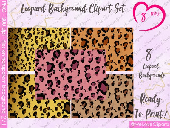 Leopard Print Digital Paper Background for Invitations | Etsy