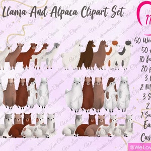 Llama Clipart and Alpaca Clipart for Commercial Use - Etsy UK